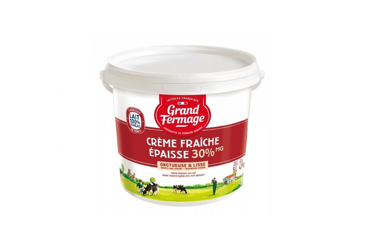 Crème fraiche épaisse 30%Mg 5L - GRAND FERMAGE