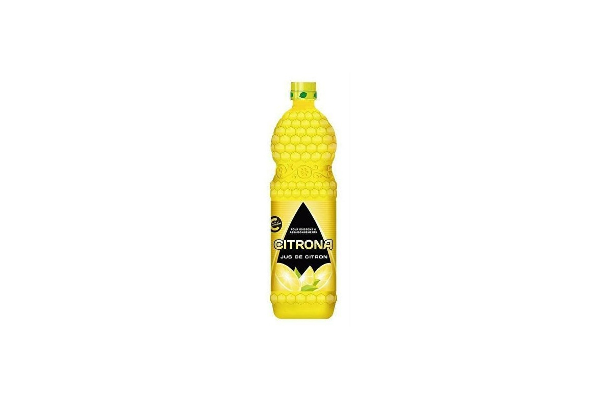 Jus de citron à base de concentré bouteille PET 1L - CITRONA par ...