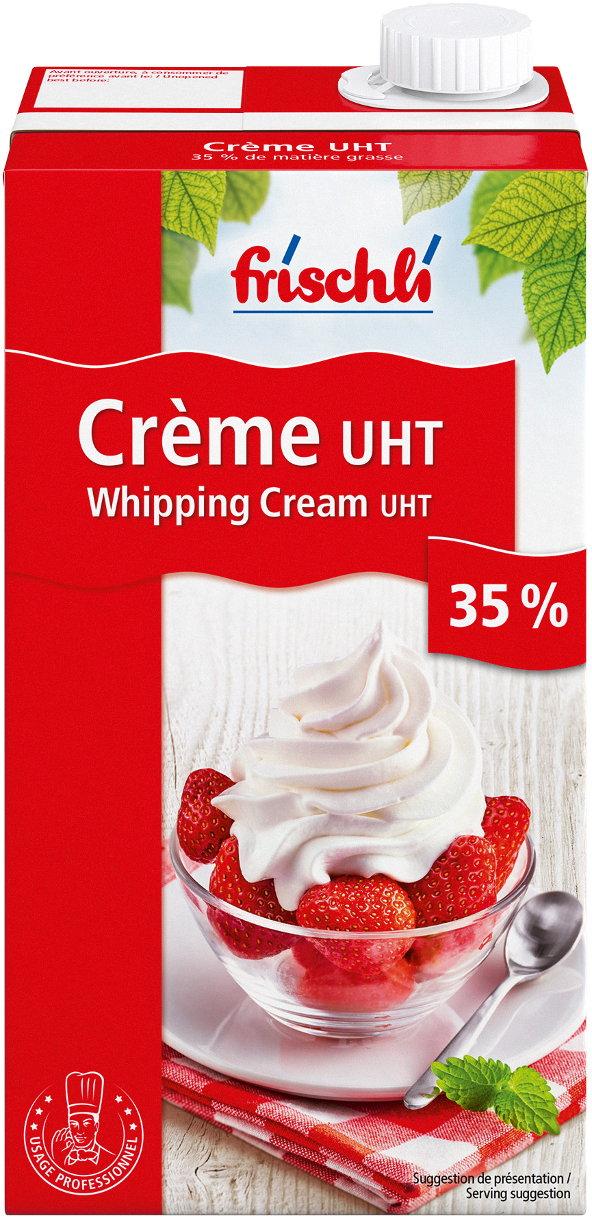 Crème liquide 35%Mg UHT (1L x6) - FRISCHLI par Distributeur 152