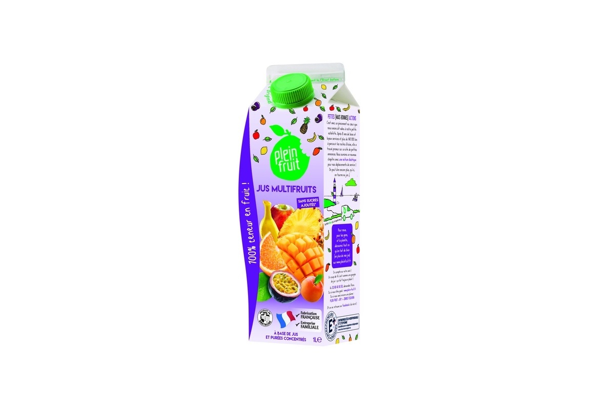 Jus multi-fruits à base de concentré (brique 1L x6) - PLEIN FRUIT par ...