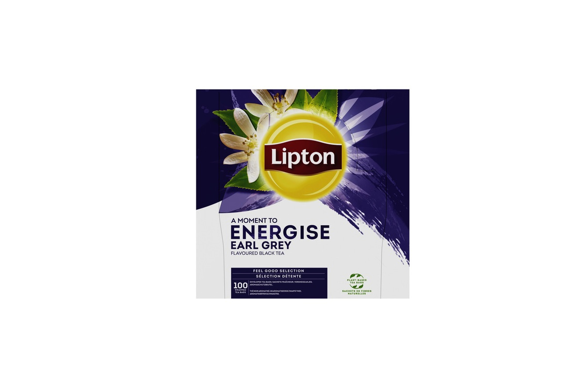 Thé noir Earl Grey boite 100 sachets fraîcheur - LIPTON par ...