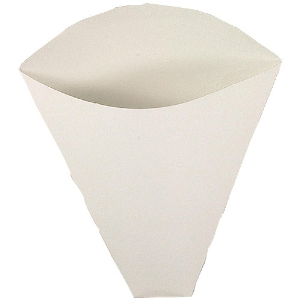 Cône à crêpe carton blanc avec un couché PE (150x135mm) (x700) par ...