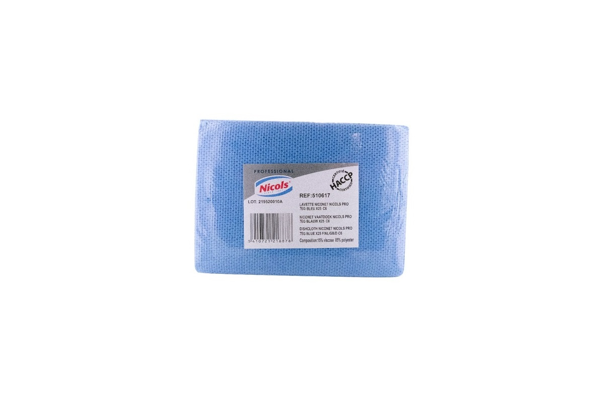 Lavette ajourée bleue 51x36cm (sachet 25U) - NICOLS par Distributeur 150